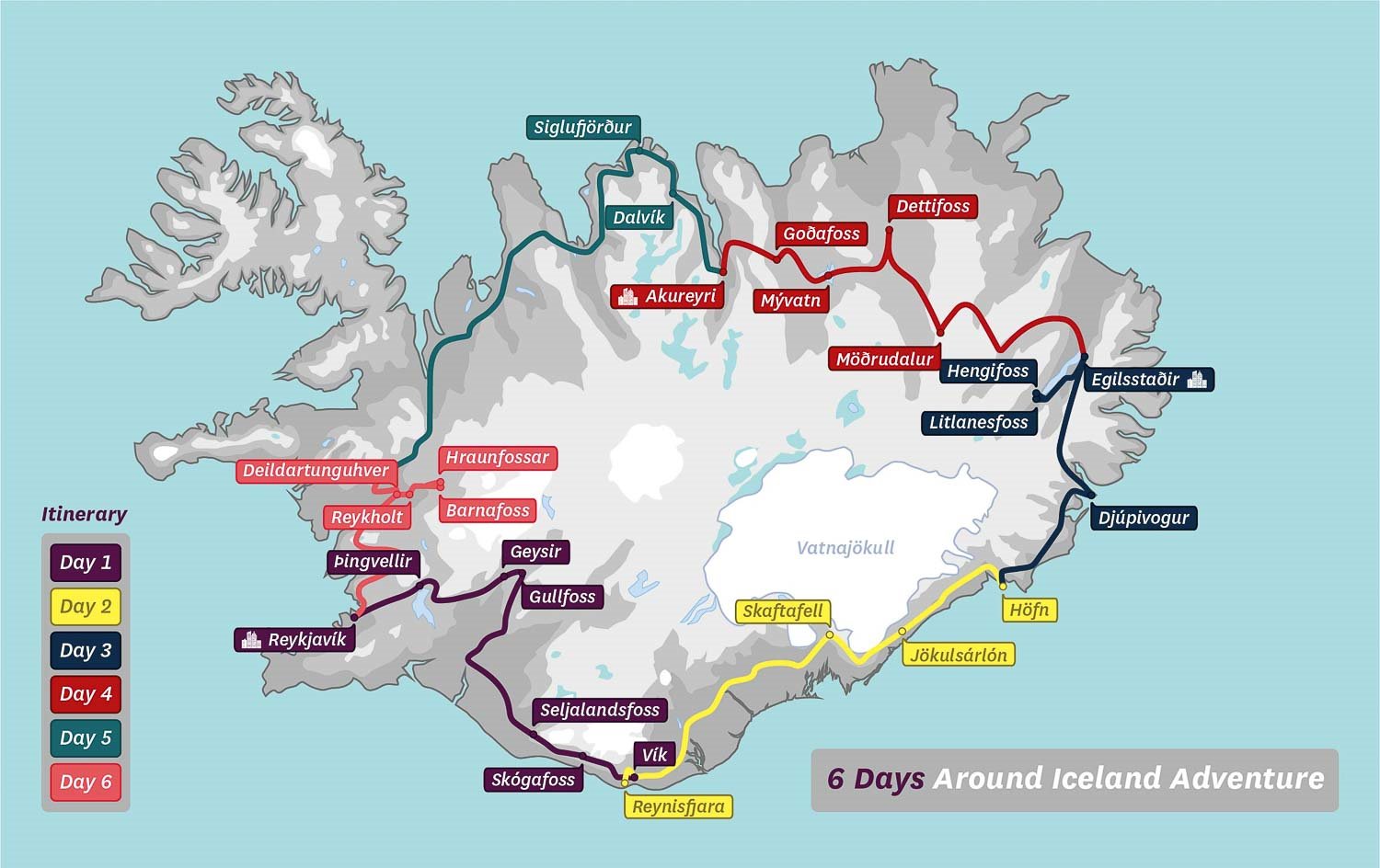 6-day-iceland-ring-road-tour-map-2 | La cueva de español